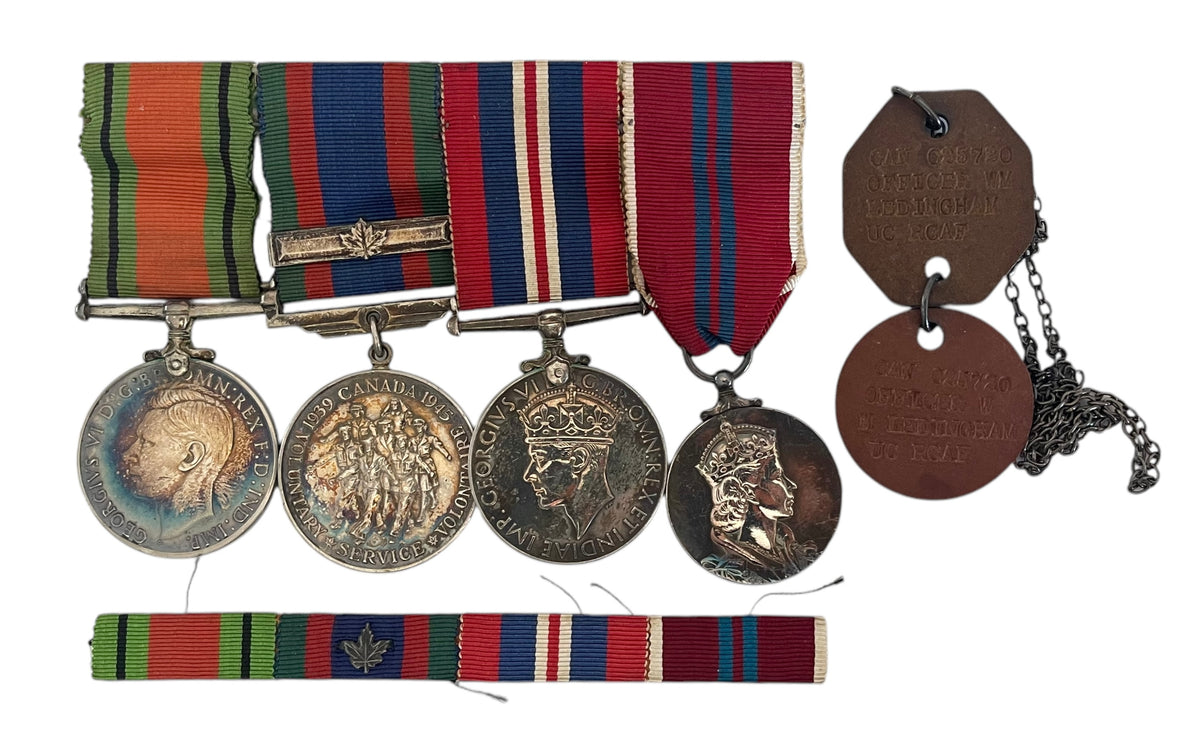 WW2 RCAF Medal Group with 1953 Queens Coronation Medal & Dog Tags ...
