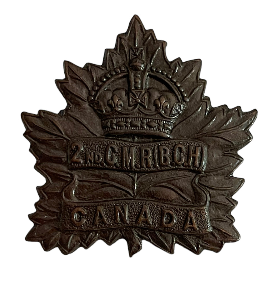 WW1 CEF 2ND CMR (BCH) CAP BADGE – Marway Militaria Inc & Winnipeg Army ...