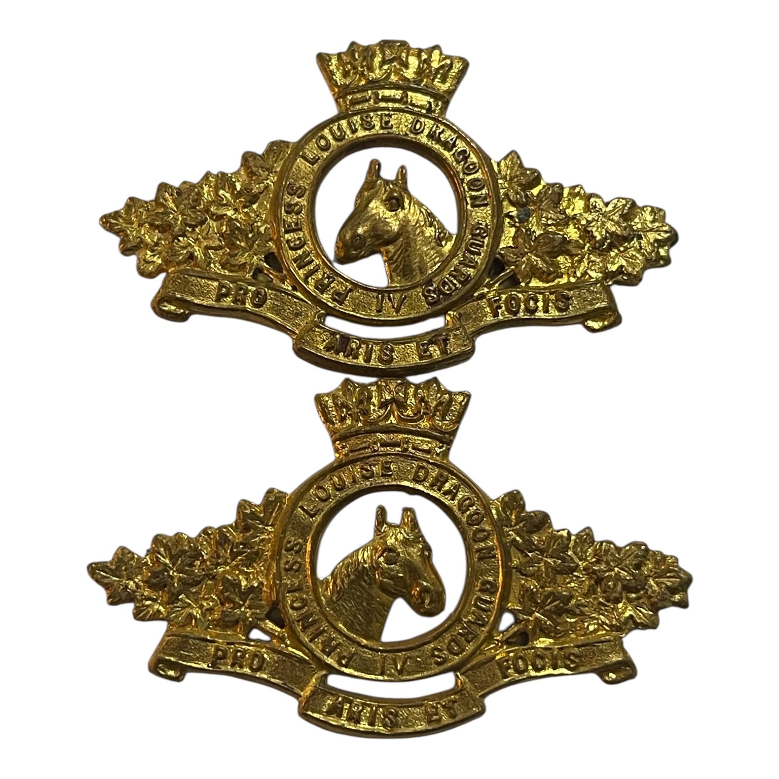 WW2 4th Princess Louise Dragoon Guards Collar Badge Pair – Marway ...