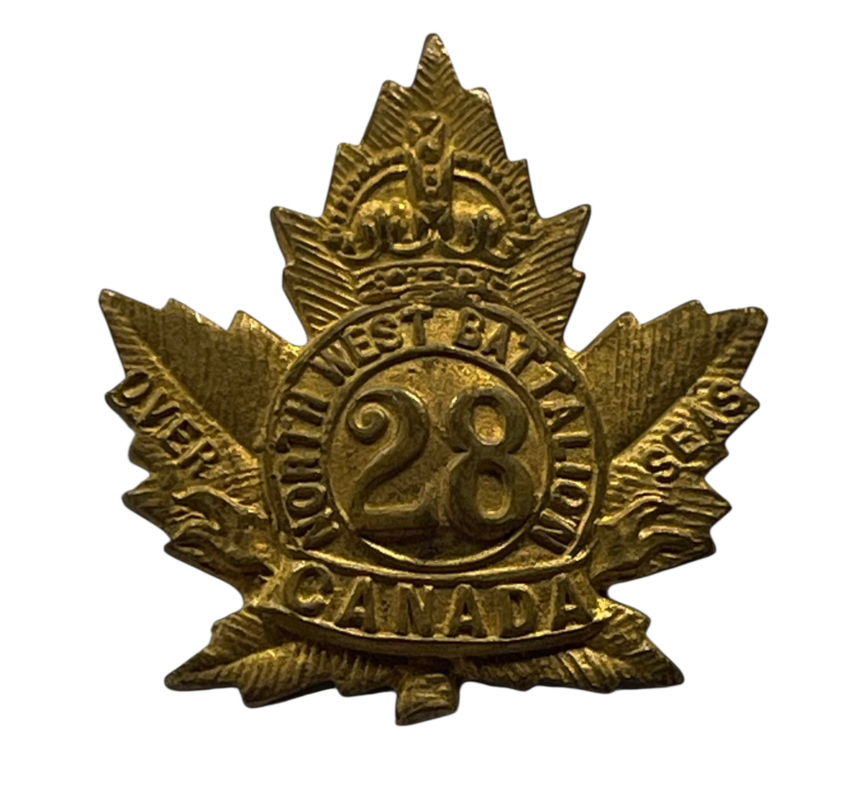 WW1 CEF 28th Battalion Collar Badge - OFFICERS – Marway Militaria Inc ...