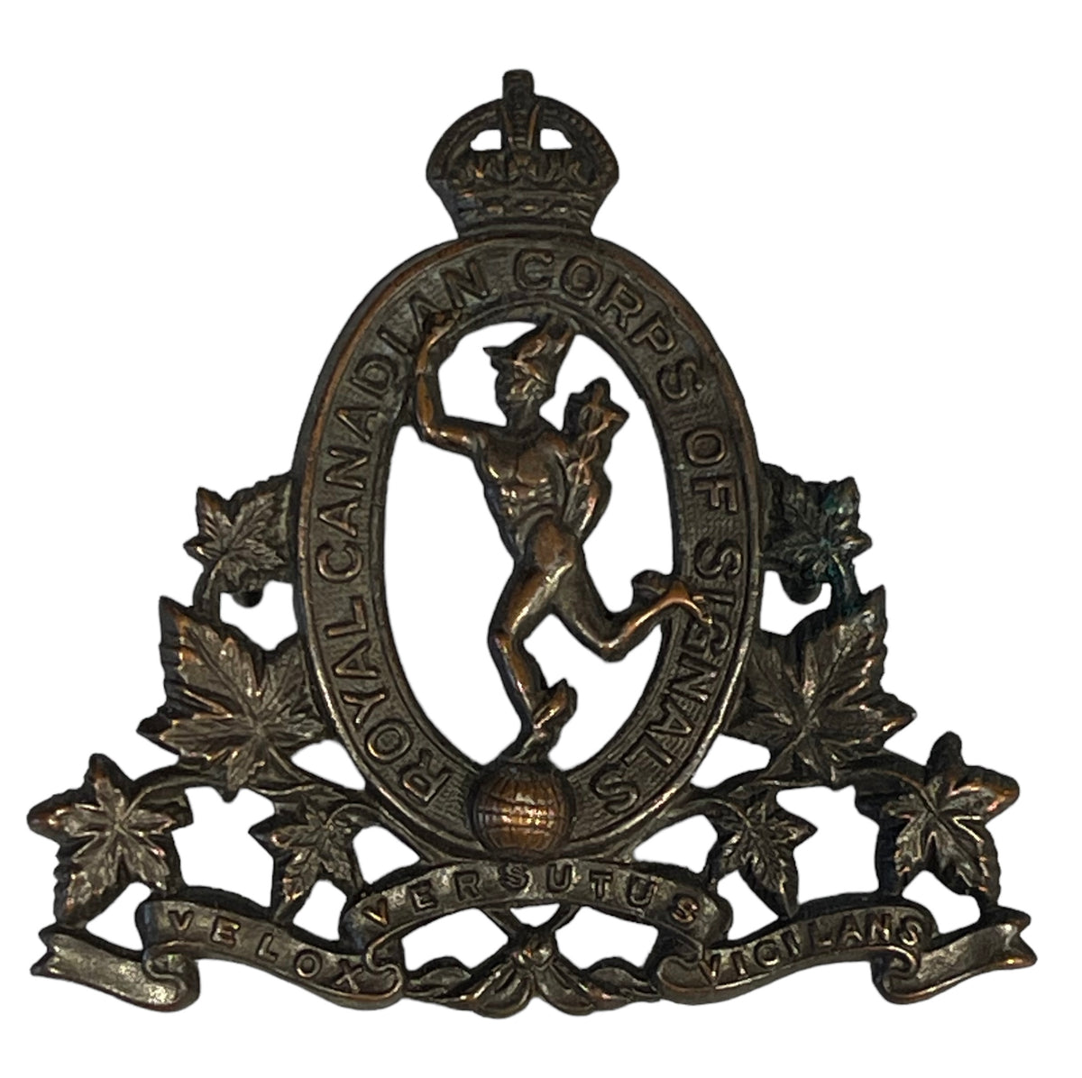 WW2 Royal Canadian Corps of Signals OSD Cap Badge – Marway Militaria ...