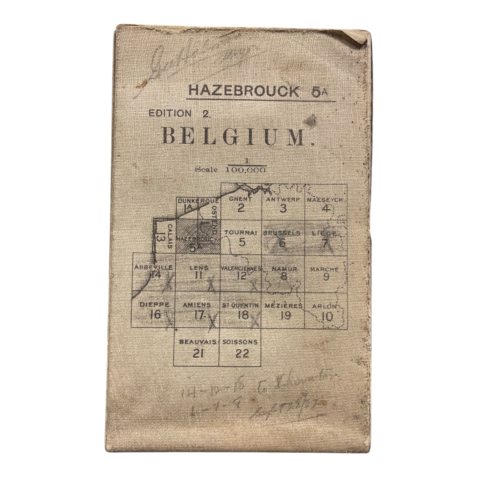 WW1 Linen Map Hazebrouck 5a BELGIUM – Marway Militaria Inc & Winnipeg ...