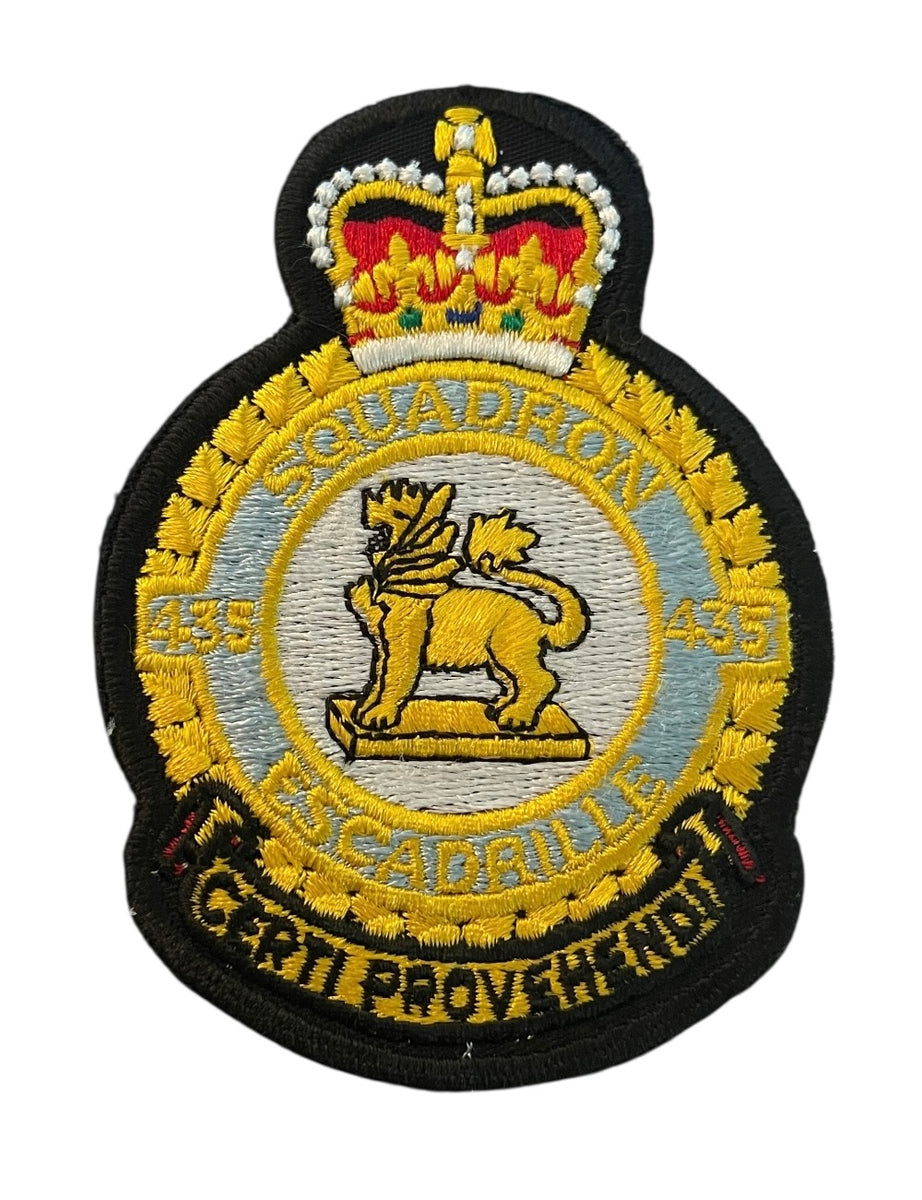 RCAF / CAF 435 Squadron FLIGHT SUIT JACKET CREST / PATCH – Marway Militaria Inc & Winnipeg Army ...