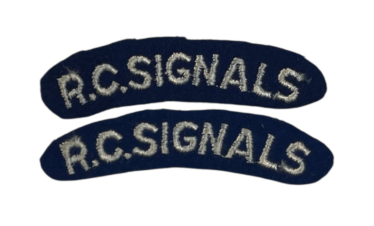 Royal Canadian Signal Corps RC Signals Shoulder Title Pair – Marway ...