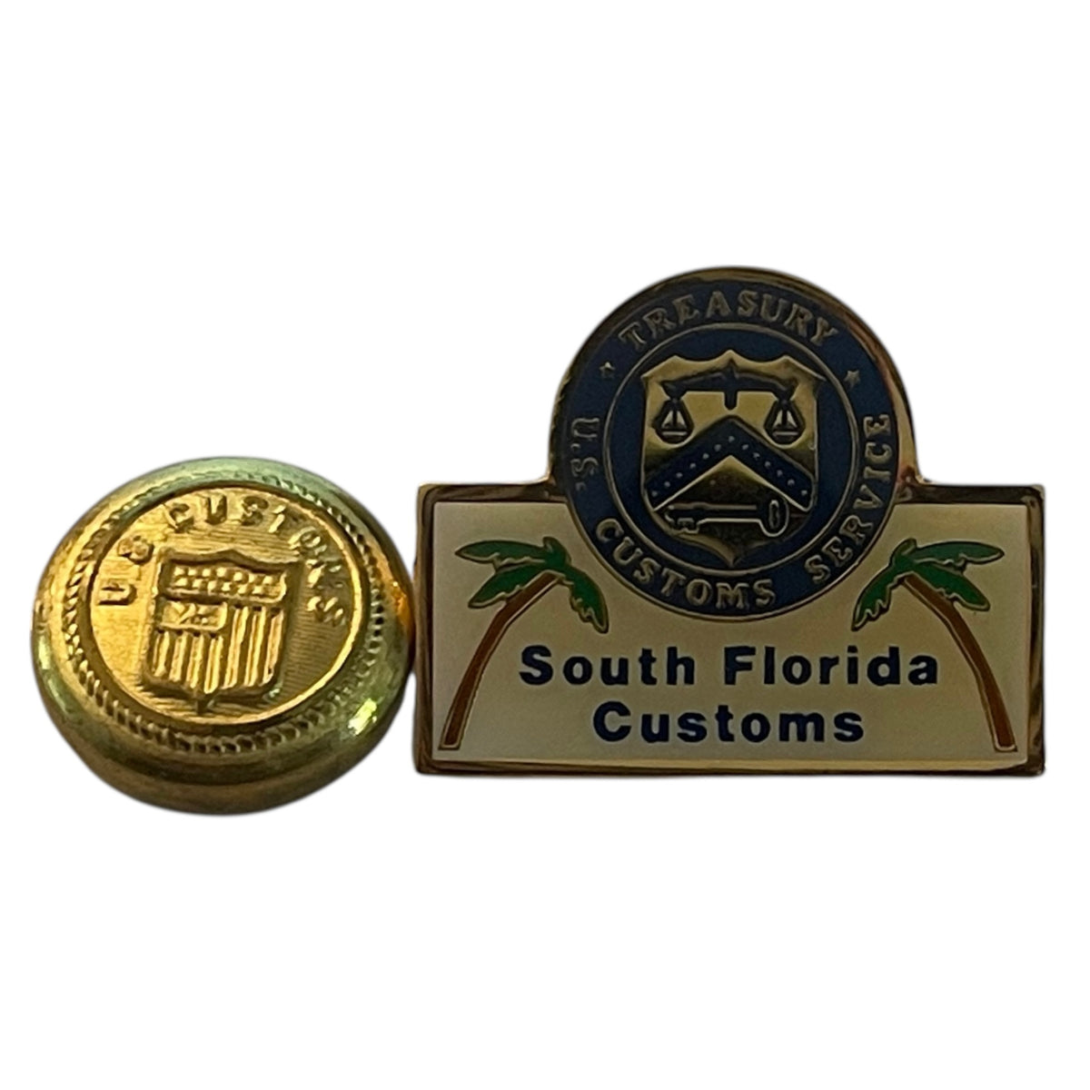 Vintage US Customs Service Lapel Pin and Uniform Button Lot – Marway ...