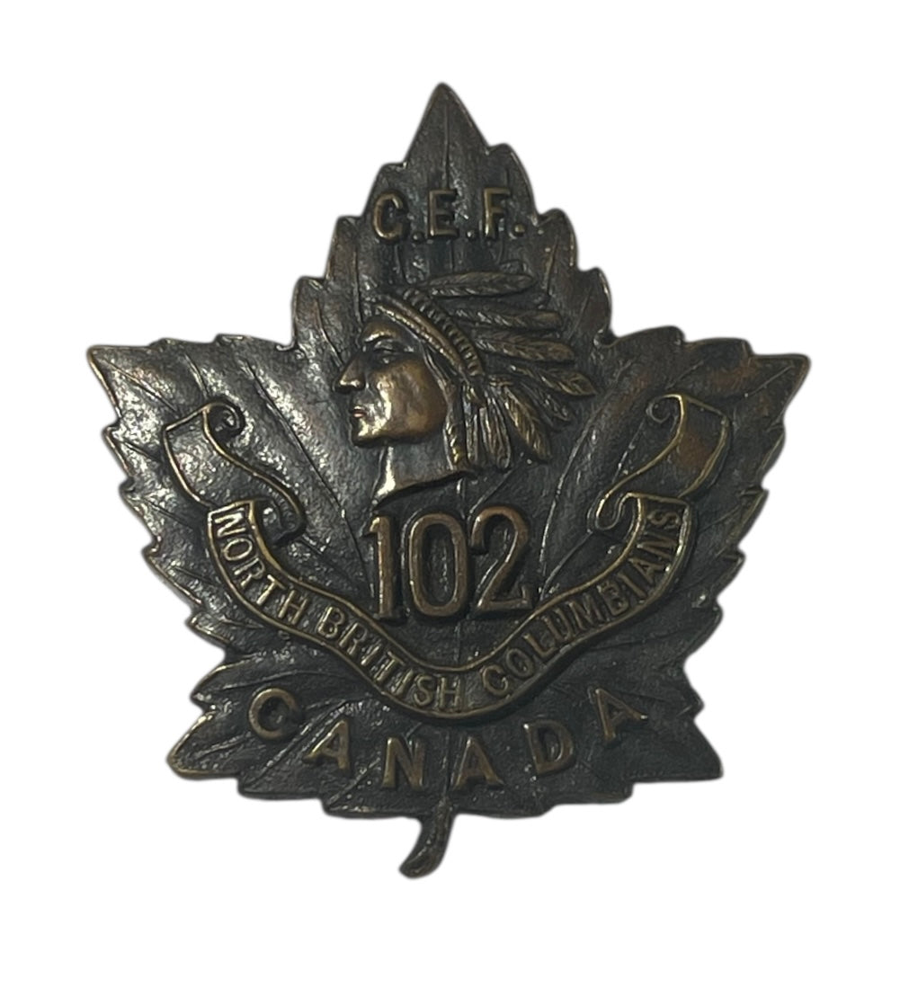WW1 CEF 102nd Battalion Collar Badge – Marway Militaria Inc & Winnipeg ...