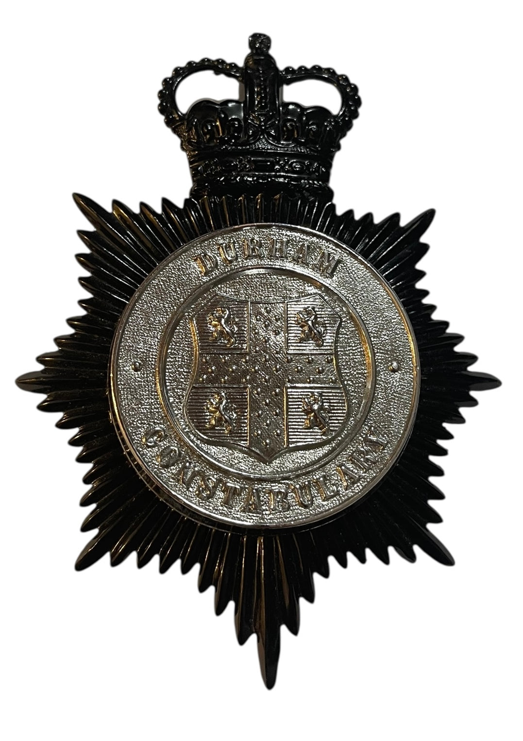 Durham Constabulary Police British Helmet Plate Badge – Marway ...