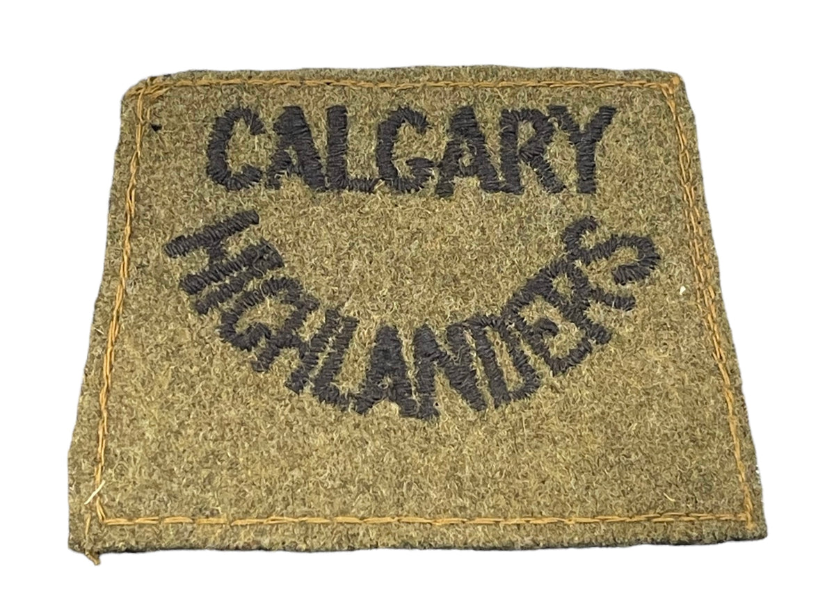 WW2 Calgary Highlanders Slip-on Title – Marway Militaria Inc & Winnipeg ...