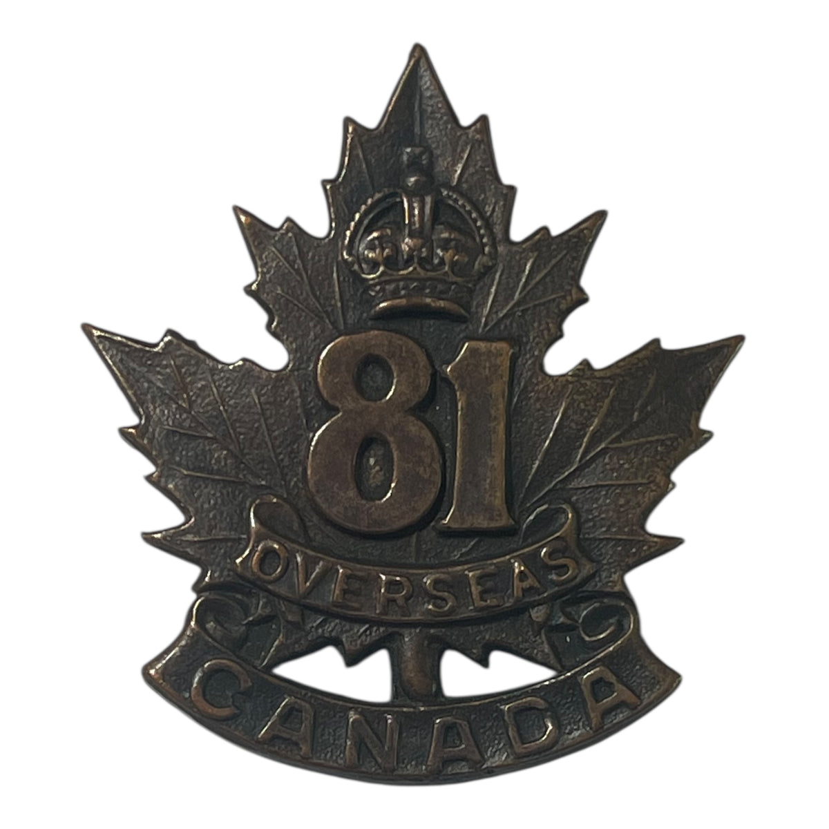WW1 CEF 81st Battalion Cap Badge – Marway Militaria Inc & Winnipeg Army ...