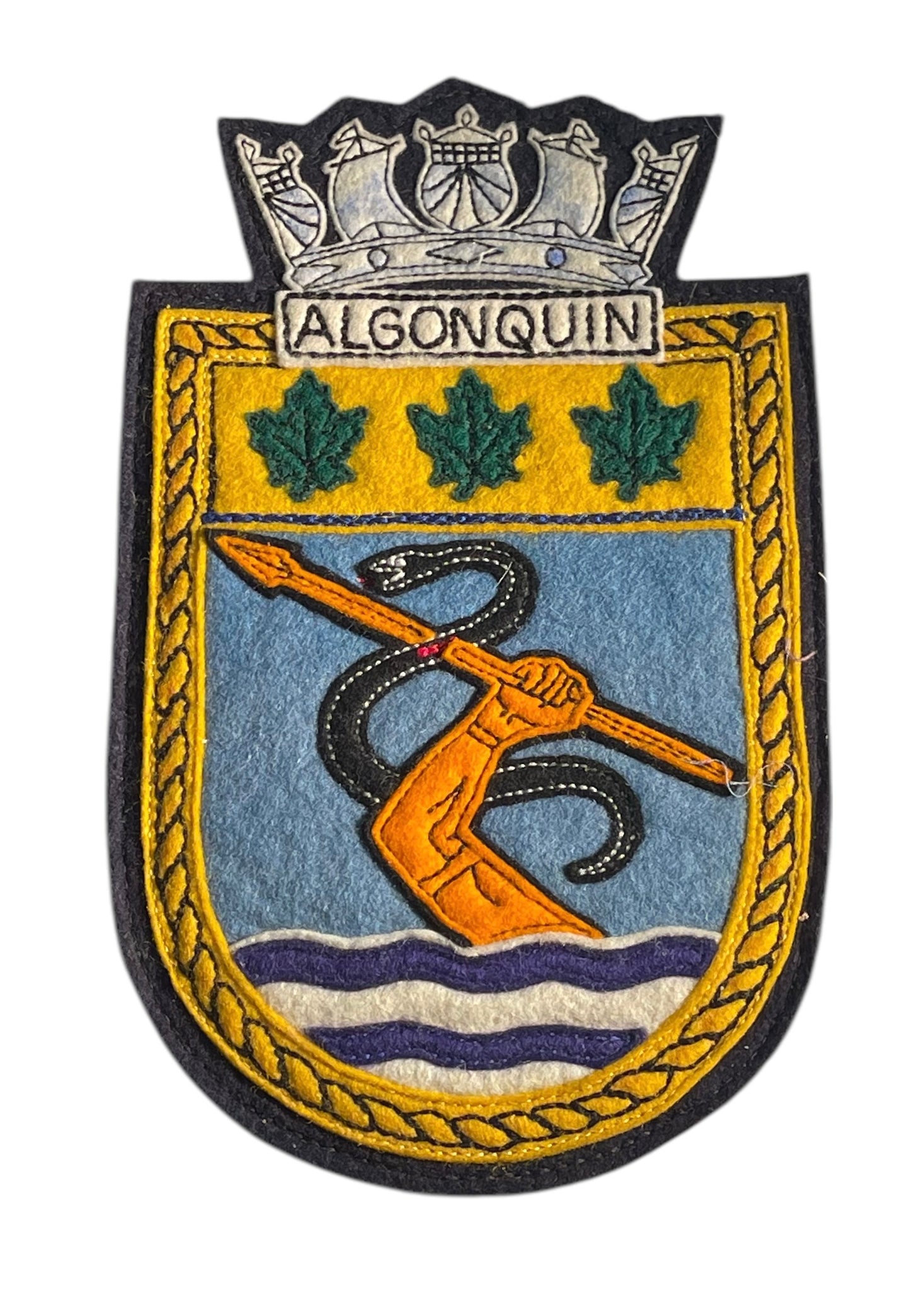 HMCS Algonquin Jacket Crest - Crest Craft – Marway Militaria Inc ...