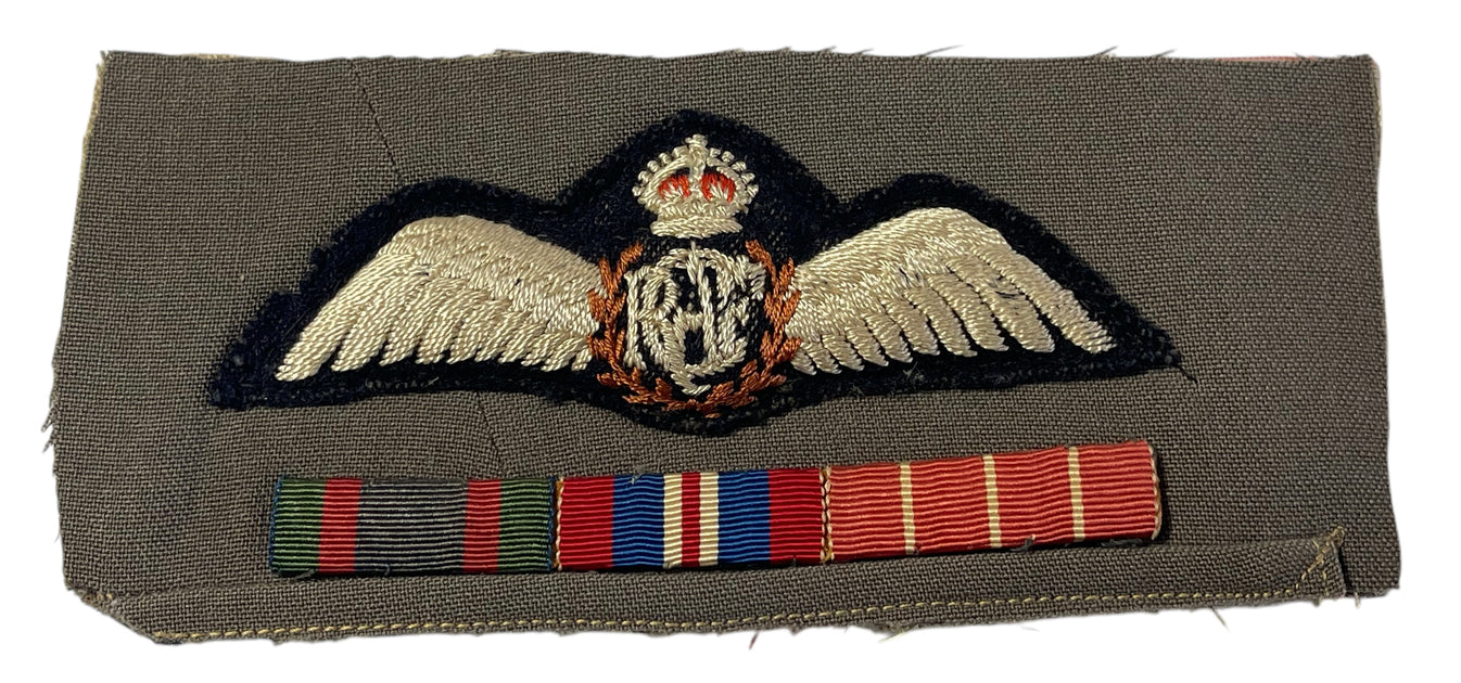 Early WW2 RCAF Pilots Wing with undress ribbon bars – Marway Militaria ...