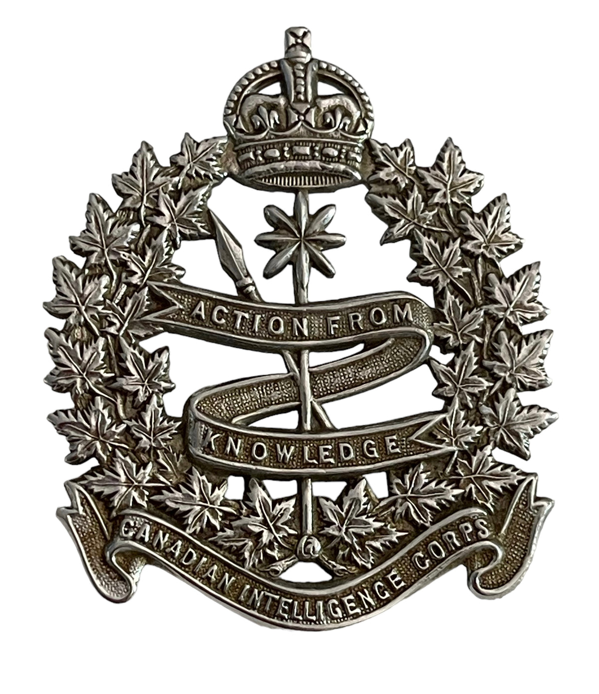 WW2 Canadian Intelligence Corps OFFICERS Cap Badge – Marway Militaria ...