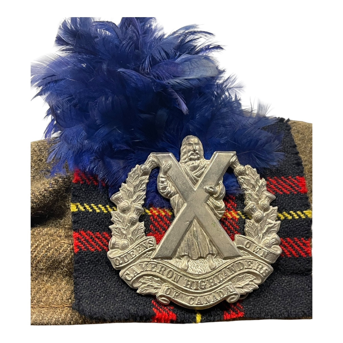 Cameron Highlanders of Canada Khaki Balmoral with Badge & Hackle ...