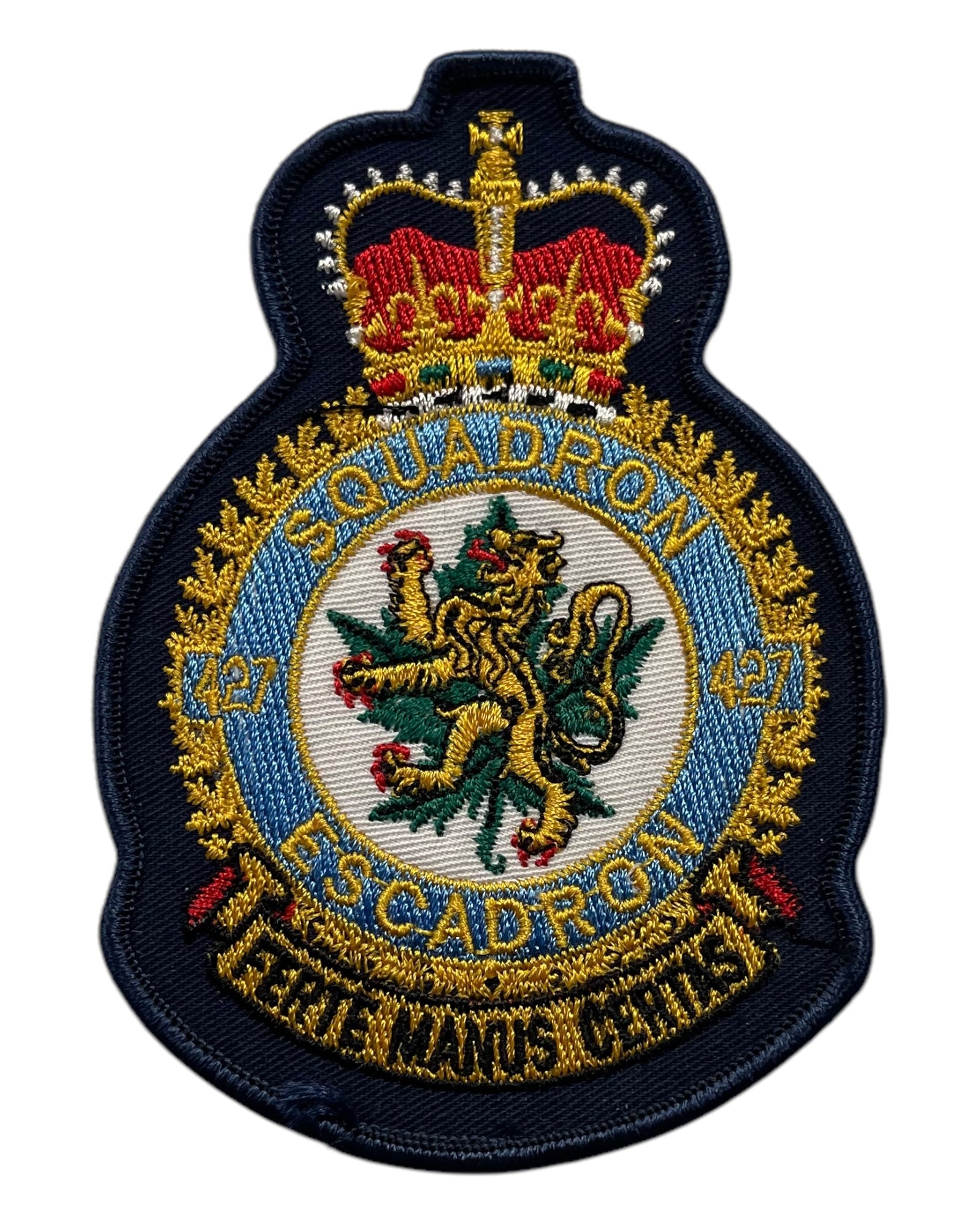 RCAF / CAF 427 SQUADRON FLIGHT SUIT JACKET CREST / PATCH – Marway Militaria Inc & Winnipeg Army ...