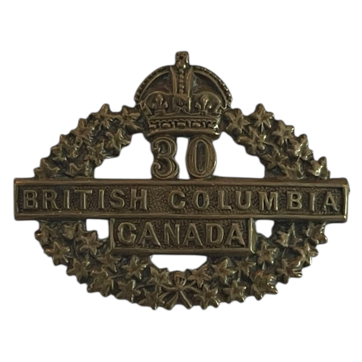 WW1 CEF 30th Battalion Collar Badge – Marway Militaria Inc & Winnipeg ...