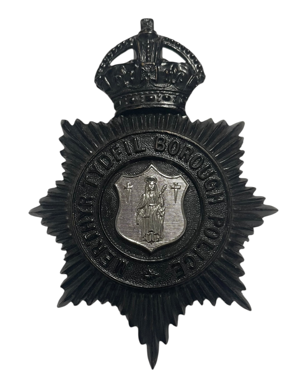Merthyr Tydfil Borough Police Helmet Plate Badge – Marway Militaria Inc ...