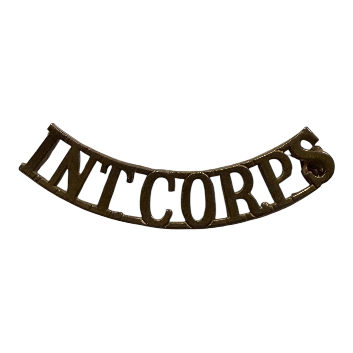 British INT CORPS Shoulder Title Badge – Marway Militaria Inc ...