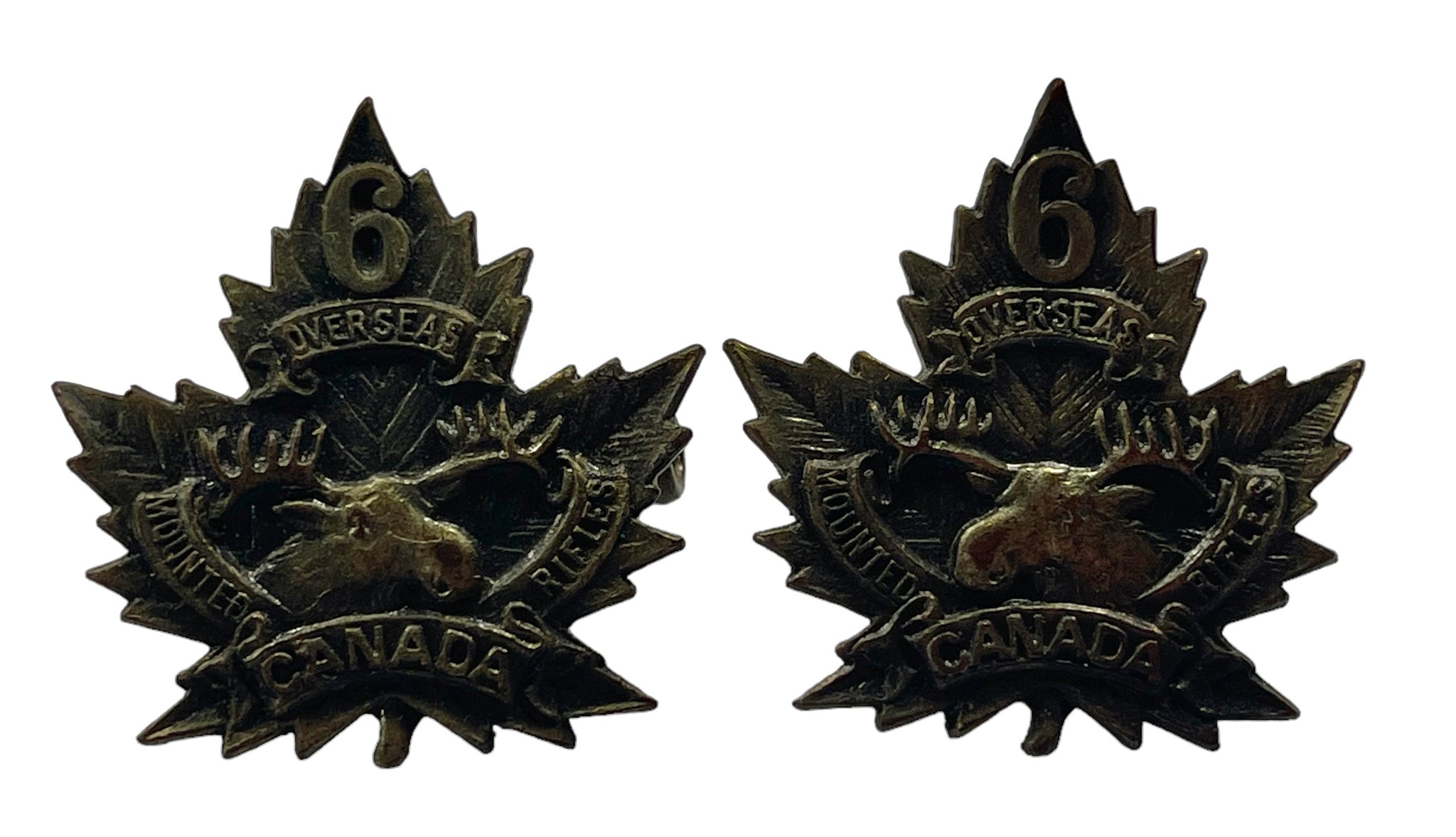 WW1 CEF 6th Mounted Rifles Collar Badge Pair – Marway Militaria Inc ...