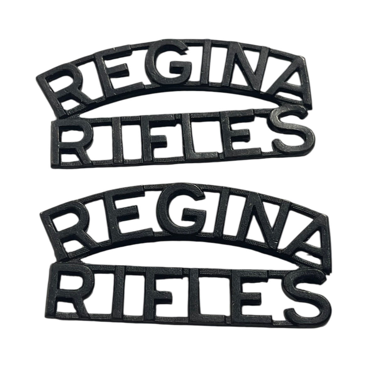 Regina Rifles Regiment Shoulder Title Badge Pair – Marway Militaria Inc ...