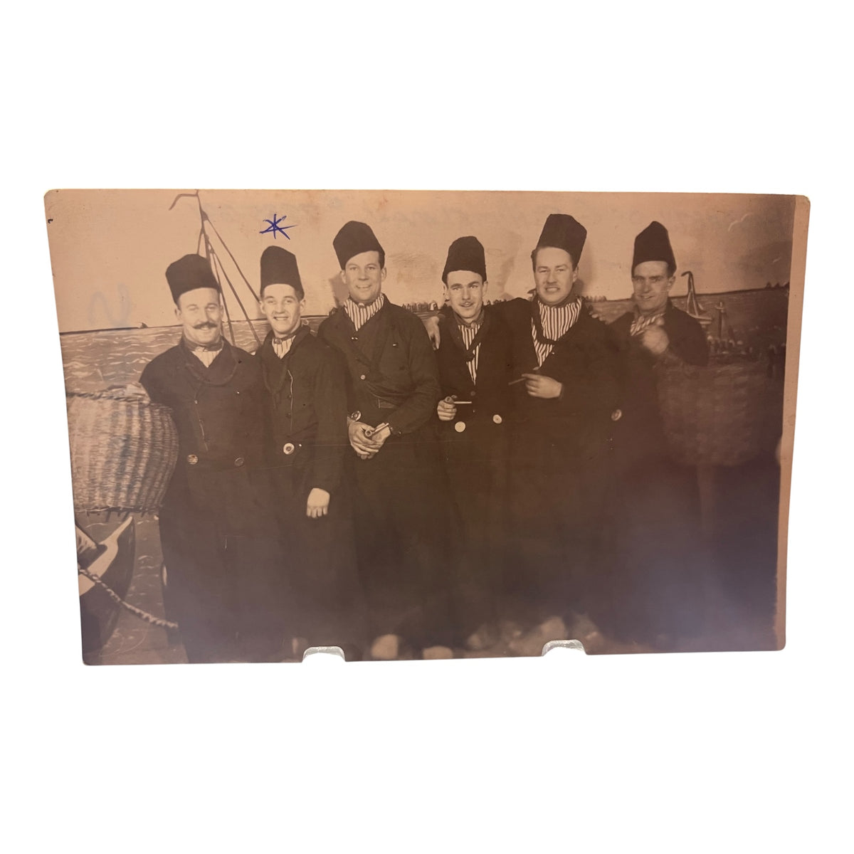 WW1 era Canadian Postcard with Group of Soldiers Posing infront of Cut ...