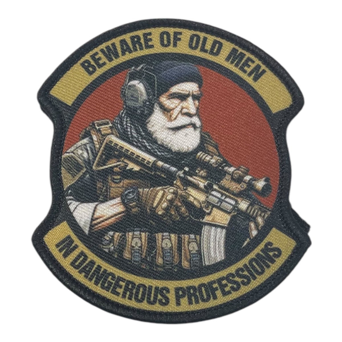 Beware of Old Men In Dangerous Professions Velcro Morale Patch – Marway ...