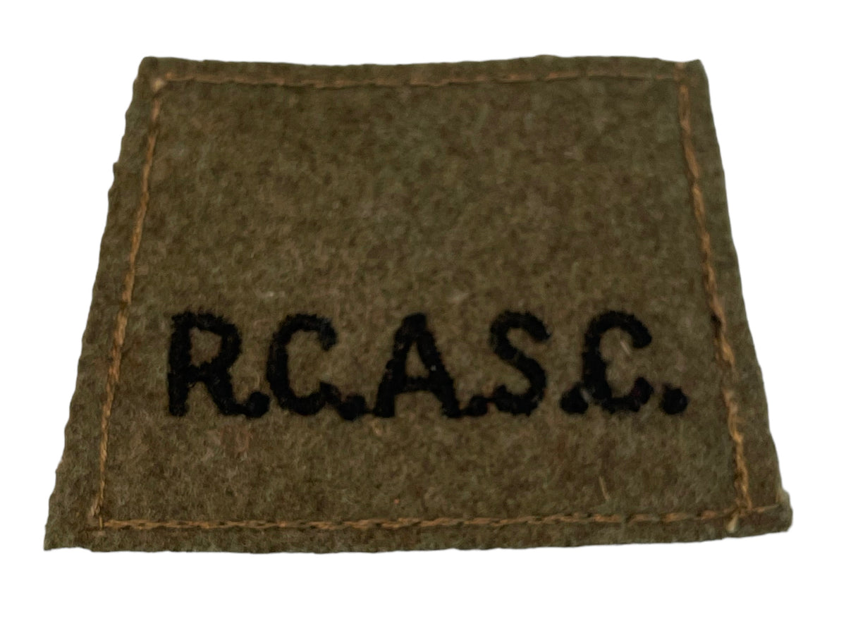WW2 RCASC Slip on Title – Marway Militaria Inc & Winnipeg Army Surplus