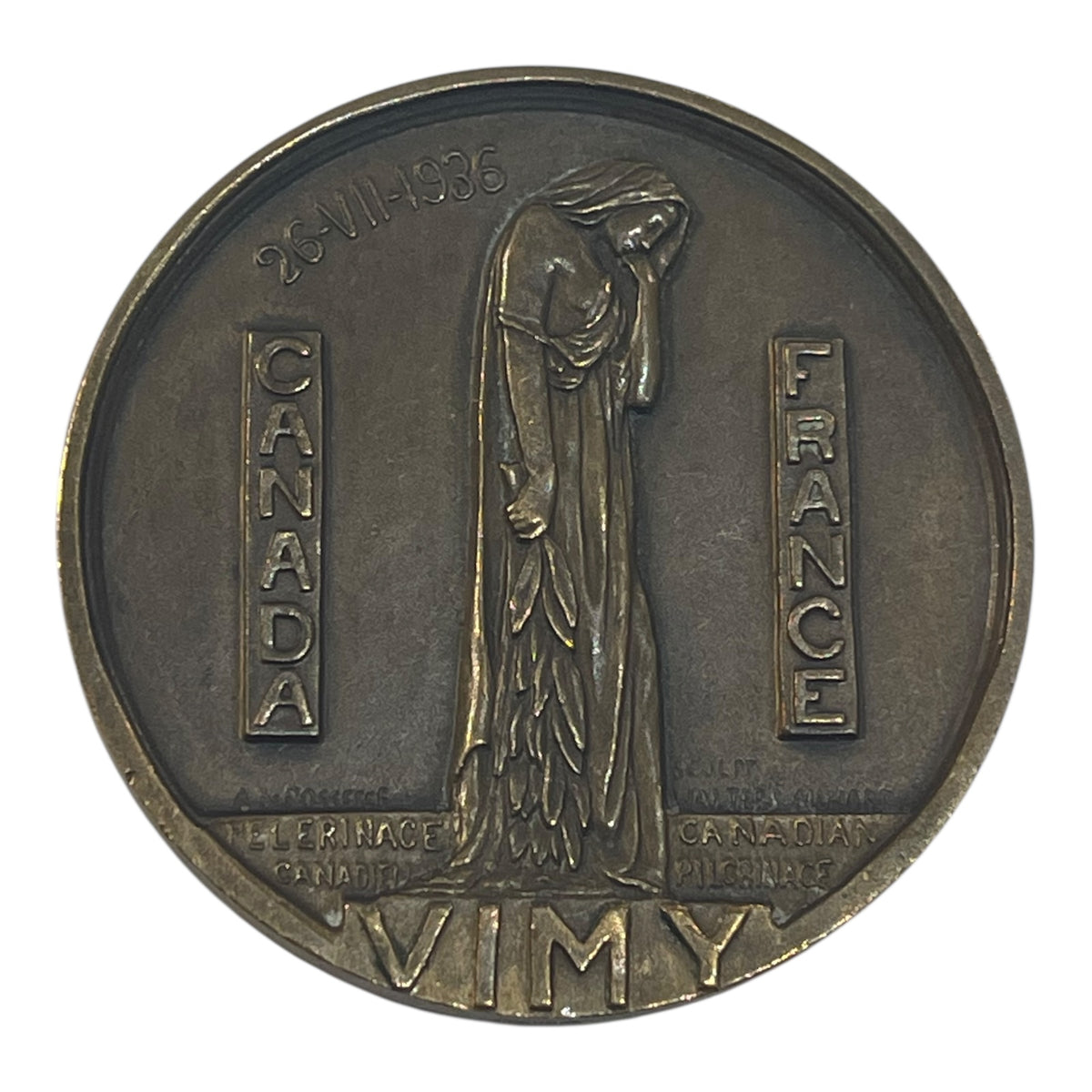 1936 Vimy Pilgrimage Medallion – Marway Militaria Inc & Winnipeg Army ...