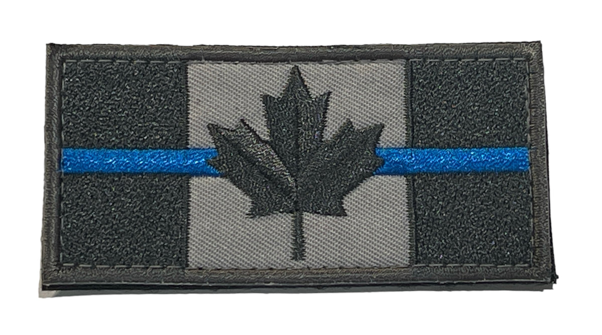 Subdued Grey Thin Blue Line Velcro Patch – Marway Militaria Inc ...
