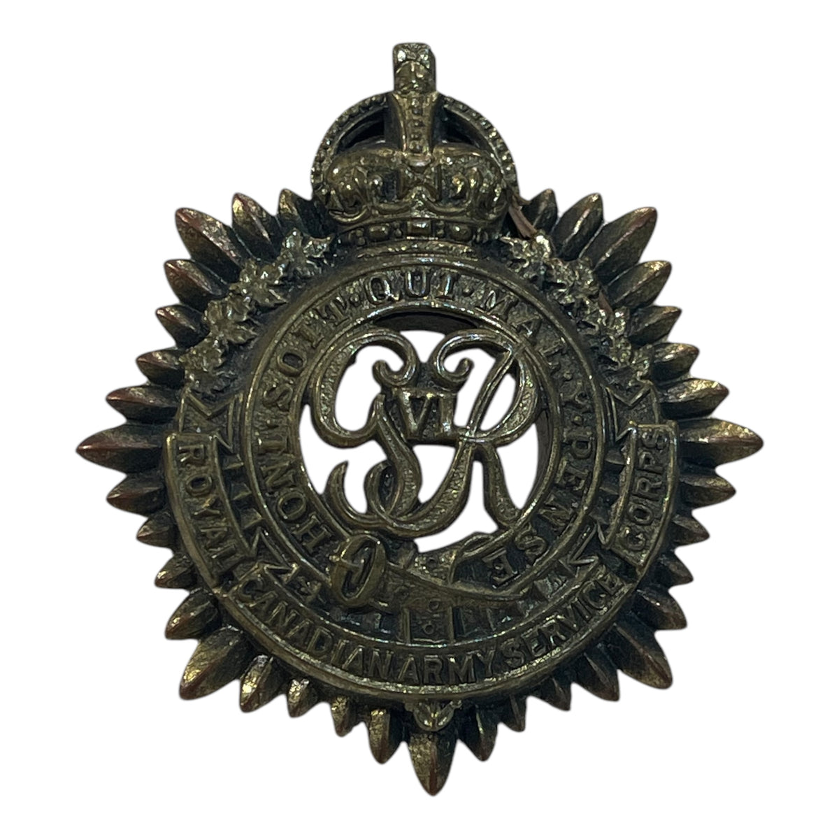 WW2 RCASC Officers Cap Badge – Marway Militaria Inc & Winnipeg Army Surplus