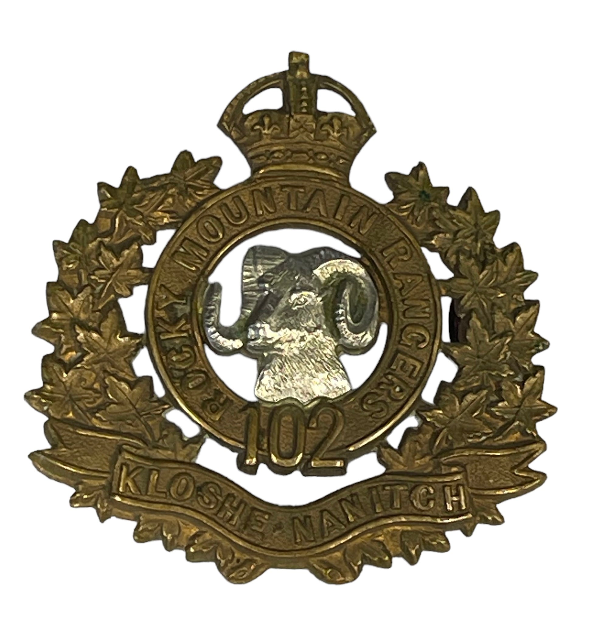 Pre WW1, 102nd Rocky Mountain Rangers Cap Badge – Marway Militaria Inc ...