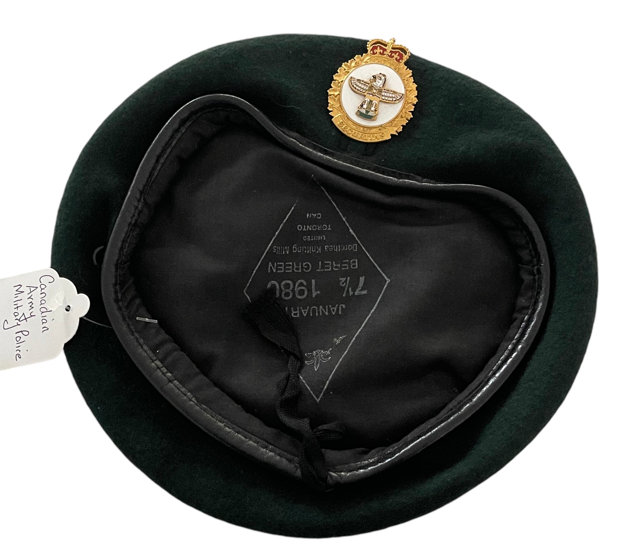 Canadian Army Beret with Military Police Badge – Marway Militaria Inc ...