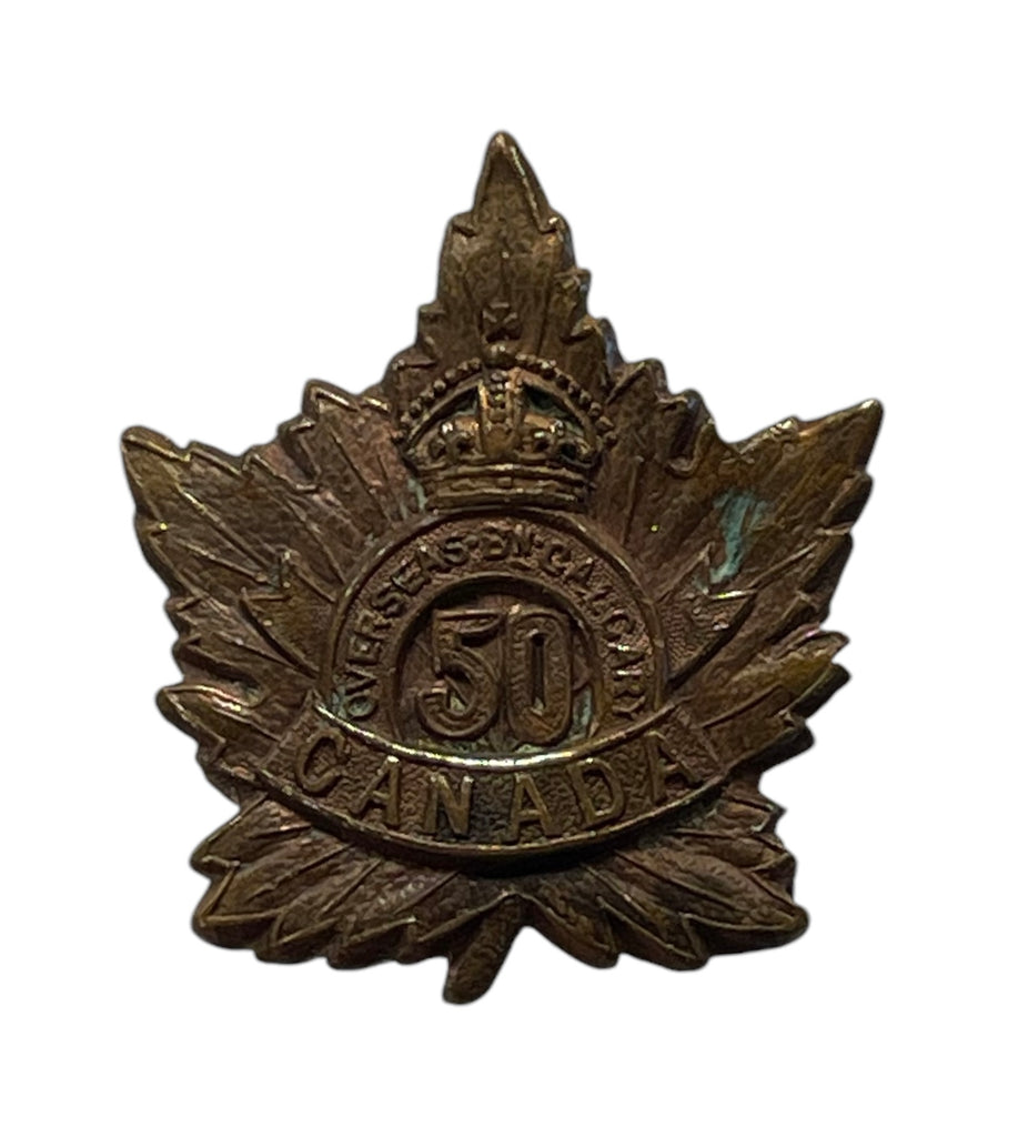 WW1 CEF 50th Battalion Collar Badge – Marway Militaria Inc & Winnipeg Army Surplus