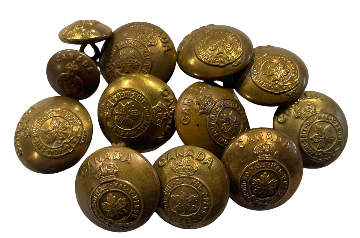 Lot of WW2 Canadian General Service Buttons – Marway Militaria Inc ...