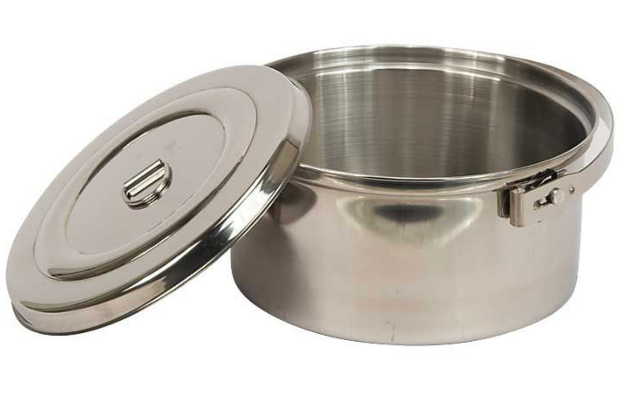 3QT STAINLESS STEEL POT – Marway Militaria Inc & Winnipeg Army Surplus