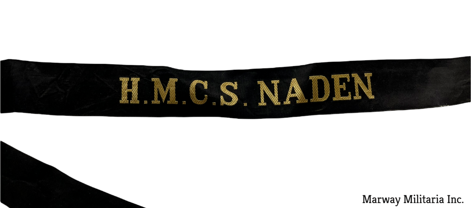 HMCS NADEN Naval Ships Cap Tally / Ribbon – Marway Militaria Inc ...