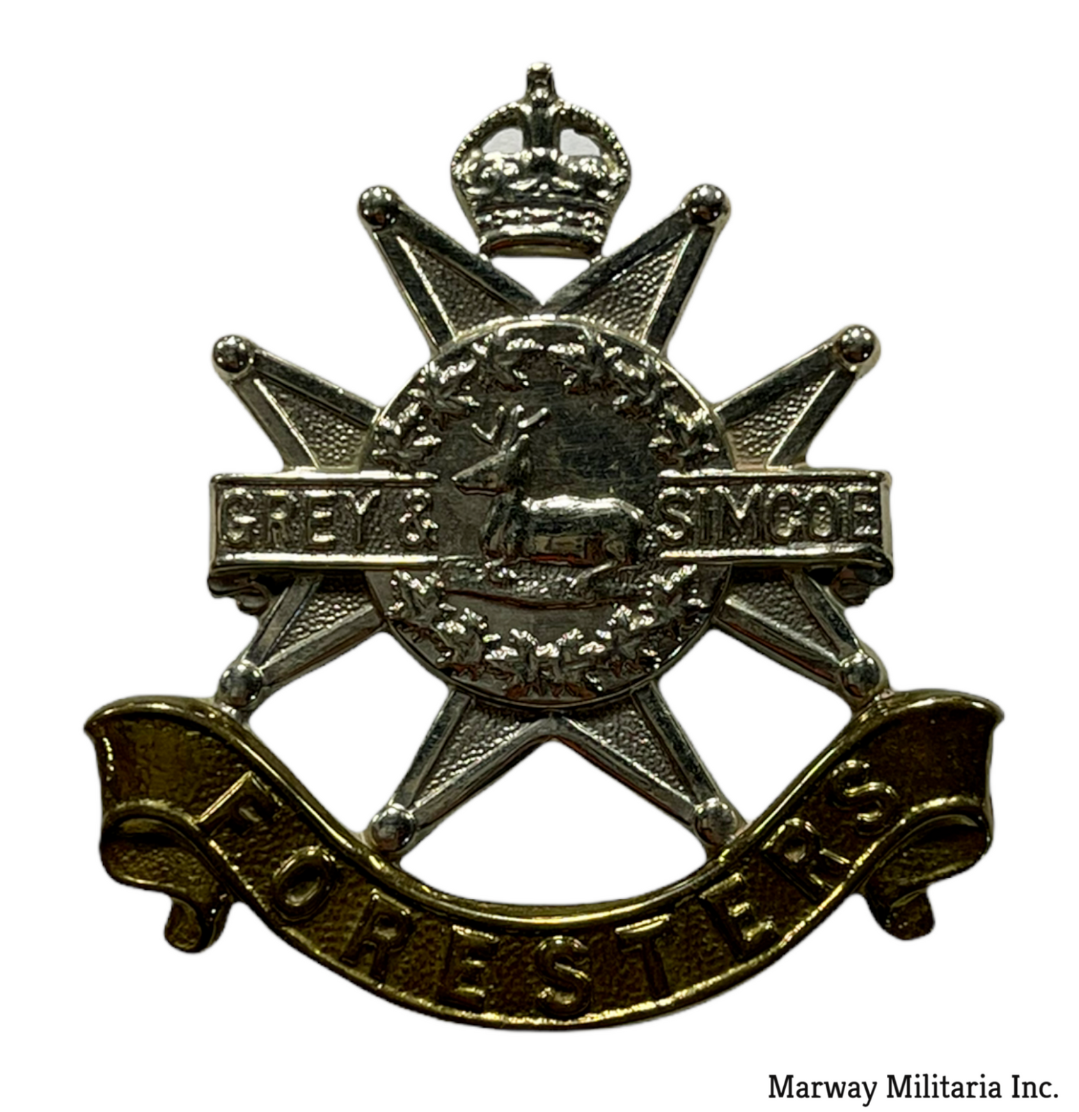 WW2 Grey & Simcoe Foresters Cap Badge – Marway Militaria Inc & Winnipeg ...
