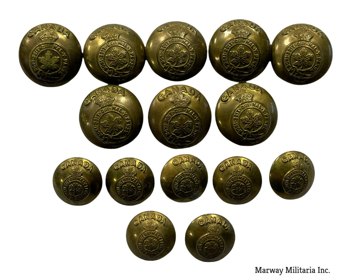 WW2era Lot of 15 Canadian General Service Uniform Buttons (Same Maker ...