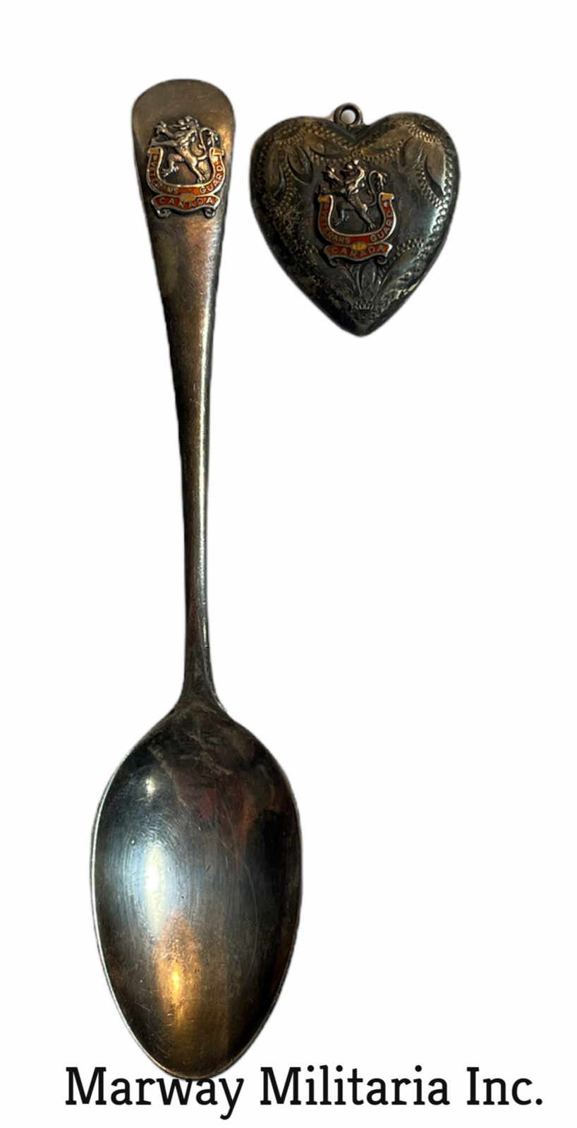 WW2 era, Sterling Veterans Guard Spoon and Sweetheart Locket – Marway ...