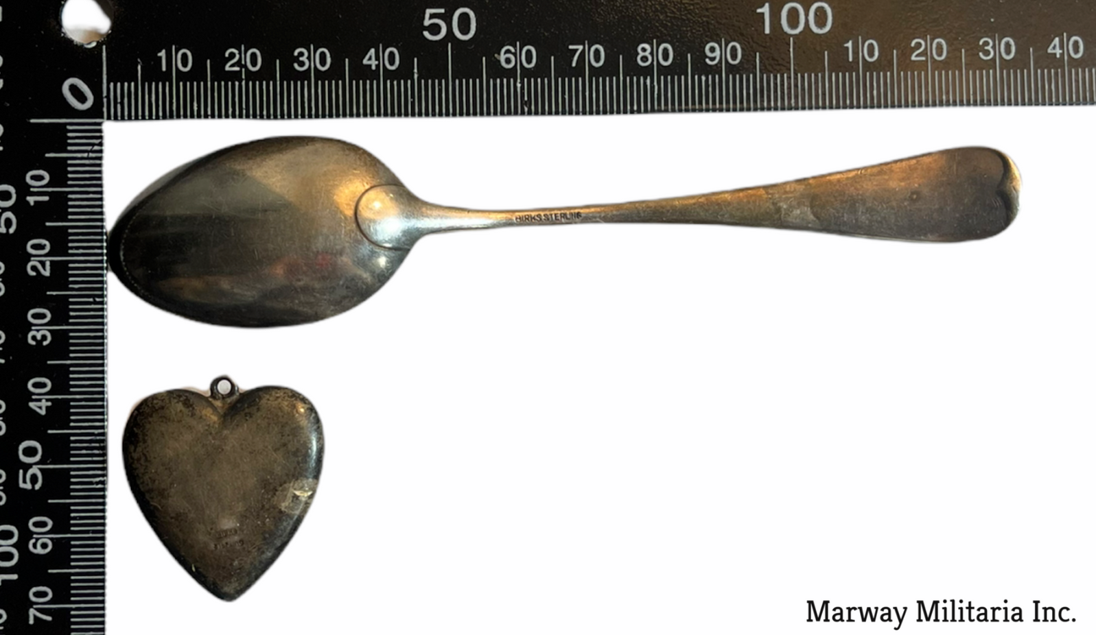 WW2 era, Sterling Veterans Guard Spoon and Sweetheart Locket – Marway ...