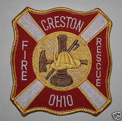 Ohio. Creston Fire Department Shoulder Patch – Marway Militaria Inc ...