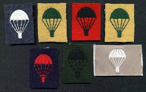 Group of 7, Parachute square Patches from the UK (Para) – Marway ...