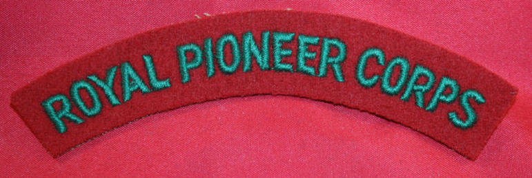 WW2era Royal Pioneer Corps Cloth Flash / Patch – Marway Militaria Inc ...