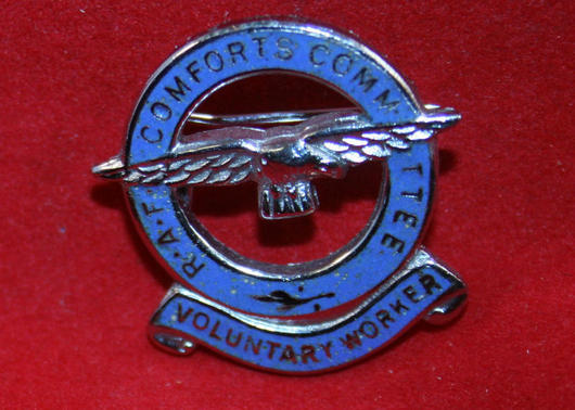 RAF Royal Air Force, R.A.F. COMFORTS COMMITTEE VOLUNTARY WORKER Pin ...