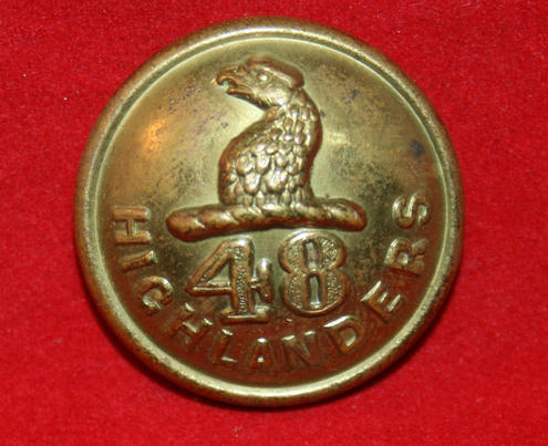 WW1 era, 48th Highlanders Regiment Uniform Button (large size) 1912 ...