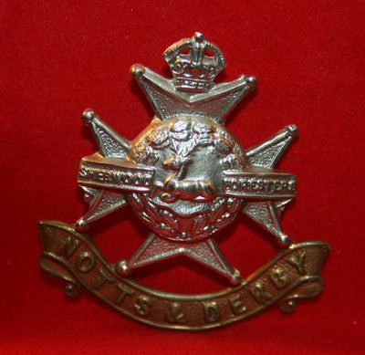 British Army: Notts & Derbyshire Regiment Cap Badge – Marway Militaria ...