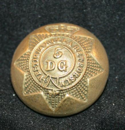 THE 5th DRAGOON GUARDS (PRINCESS CHARLOTTE OF WALES) Uniform Button ...