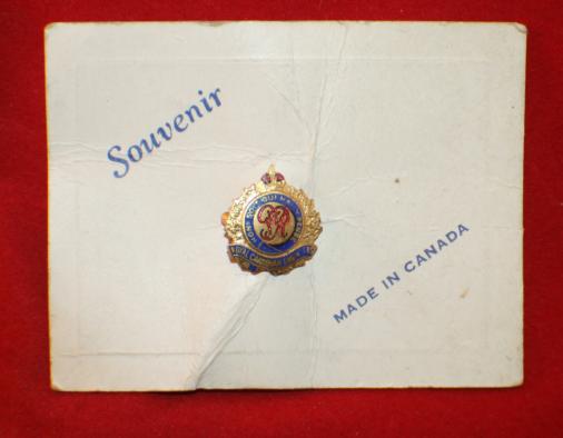 RCE, Royal Canadian Engineers, Sweetheart Pin, on original card ...