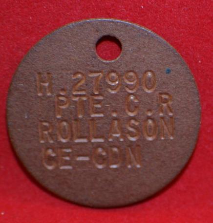 WW2 era, Canadian Dog Tag, No. 10 Dist. Depot - Personnel Section B ...