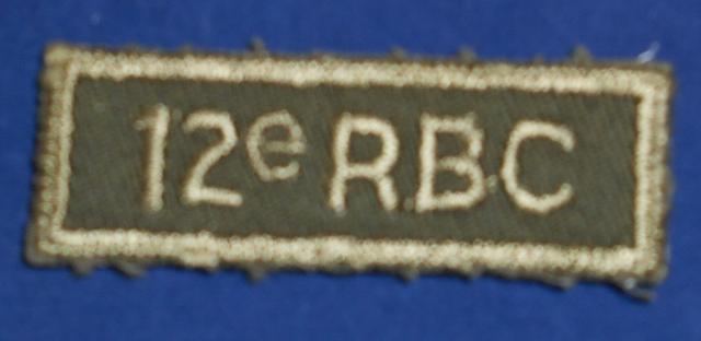 Canadian: 12e RBC 12e Regiment Blinde du Canada Cloth Combat Tab ...