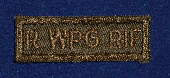 Canadian: R WPG RIF Royal Winnipeg Rifles Cloth Combat Tab – Marway ...
